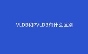 VLDB和PVLDB有什么区别 – PingCode
