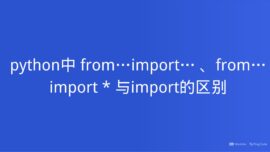 python中 from…import… 、from…import * 与import的区别 – PingCode