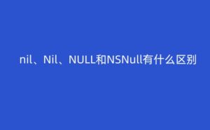 nil、Nil、NULL和NSNull有什么区别 – PingCode