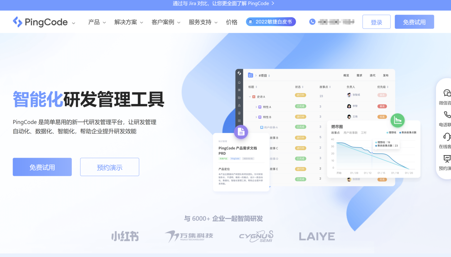 项目管理软件免费版盘点：2023年较好用的8款免费项目管理软件 – PingCode