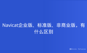 Navicat企业版、标准版、非商业版，有什么区别 – PingCode